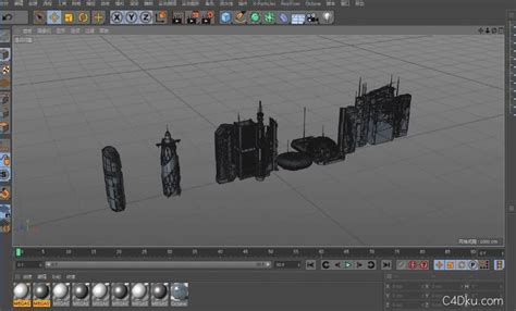 C4d科幻世界制作结合ae合成oc渲染基础教程3d资源下载 C4d库