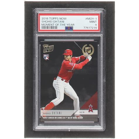 Shohei Ohtani 2018 Topps Now Moment Of The Year MOY1 RC PSA 9