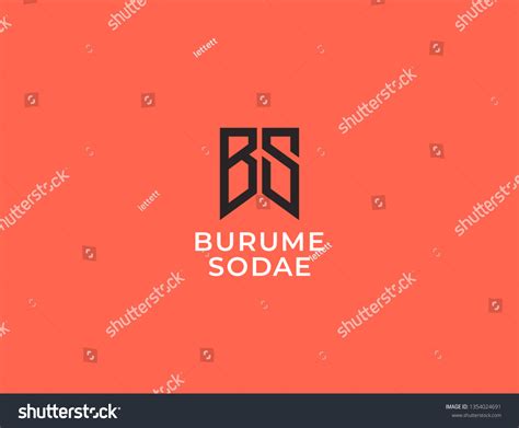 Bs Monogram Two Letters Bs Luxury Stock Vector Royalty Free