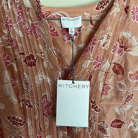Pink Floral Witchery Blouse Size 16 Brand New With Depop