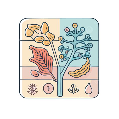 라벨에 있는 식물의 그림 벡터 흰색 배경에 자유 생물학을 묘사하는 직계 아이콘 플랫 아이콘 및 드리블에 의한 벡터 일러스트