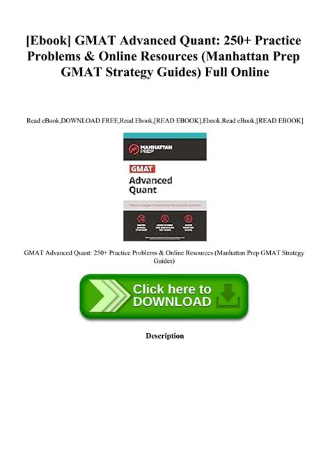 Ebook Gmat Advanced Quant 250 Practice Problems And Online Resources