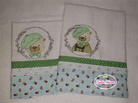 Kit Fraldas Bordadas 2 Fraldas Elo7 Produtos Especiais