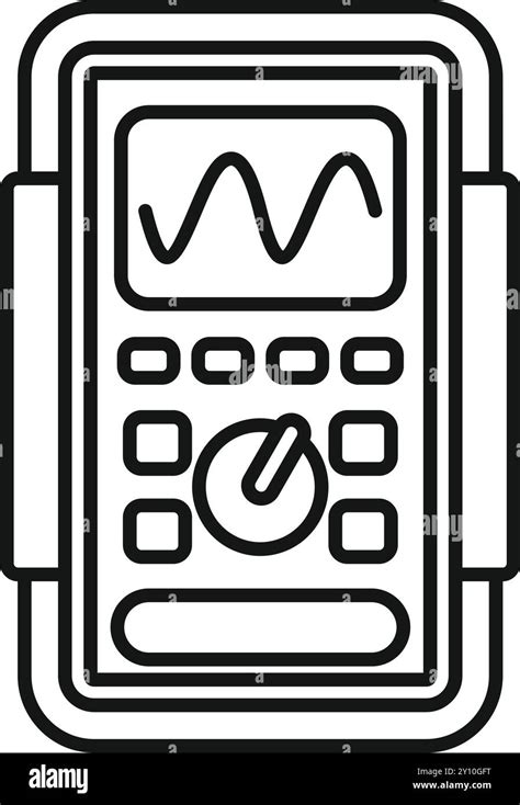 Digital Oscilloscope Displaying A Sinus Signal With Control Buttons And