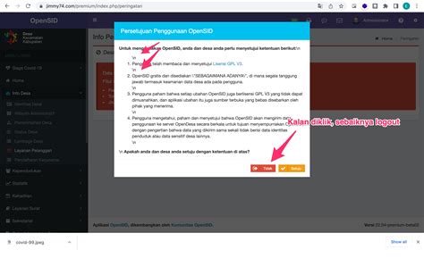 Bugerror Tampilan Persetujuan Penggunaan Opensid Memperlihatkan N · Issue 5183 · Opensid