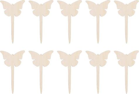 Lot De 10 Étiquettes En Bois En Forme De T Pour Plantes Multimodal