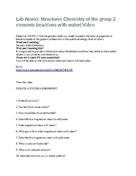 Lab Atomic Structures Chemistry Of The Group Elements By EDU