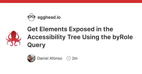 Get Elements Exposed In The Accessibility Tree Using The Byrole Query