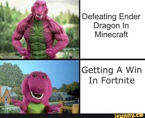 Defeating Ender Dragon In Minecraft Getting A Win In Fortnite IFunny