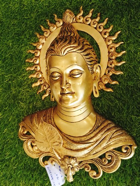 Brass Buddha Face Wall Hanging 16 Brass God Idols Vgocart Coimbatore