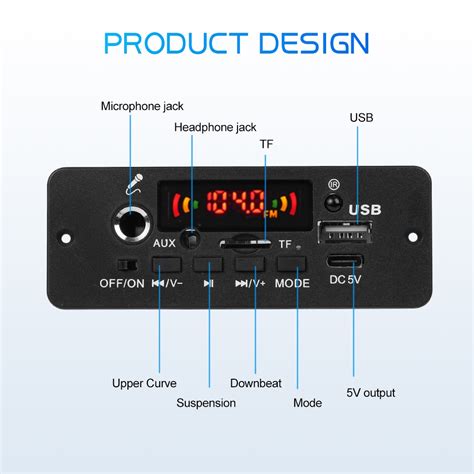 Audio Bluetooth Power Amplifier Decoding Board X W Microphone Function MP Decoding Board