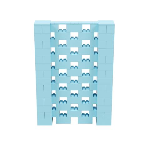 Everblock 5 X 7 Open Stagger Wall Kit Modular Building Blocks Wall System For Display