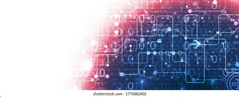 Abstract Technology Concept Binary Code Circuit Stock Vector Royalty