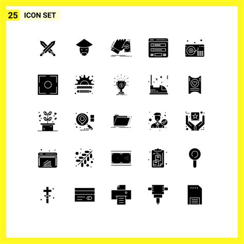 Pictogram Set Of Simple Solid Glyphs Of Web Login Business Form Dollar Editable Vector Design