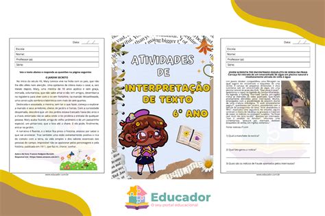 Atividades De Português Para 6º Ano Para Imprimir Com Gabarito