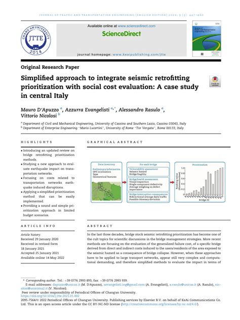Simplified Approach To Integrate Seismic Retrofitting Pdf Risk Earthquakes
