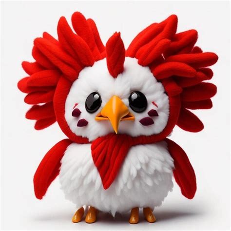 Premium Ai Image Gamecock Hen Cartoon Poultry