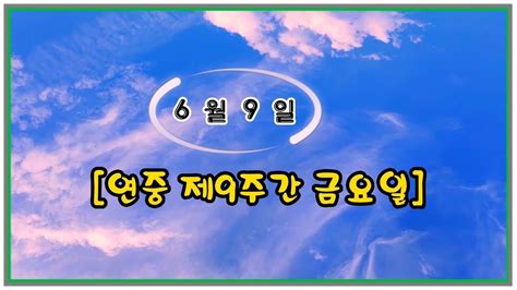 매일미사 독서 복음 강론 2023년 6월 9일 연중제9주간 금요일 ㅣ정용호 대건안드레아 신부님강론 강욱남 루치오 영상