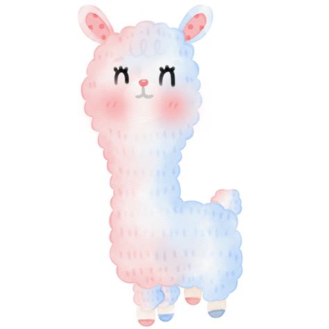 Cute Alpaca Llama Illustration 17190526 Png