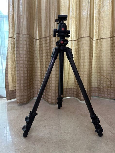 Lightweight Manfrotto Carbon Fibre 190cxpro3 Tripod With 496rc2