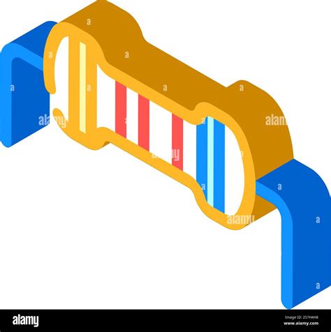 Resistor Electrical Engineer Isometric Icon Vector Resistor Electrical Engineer Sign Isolated