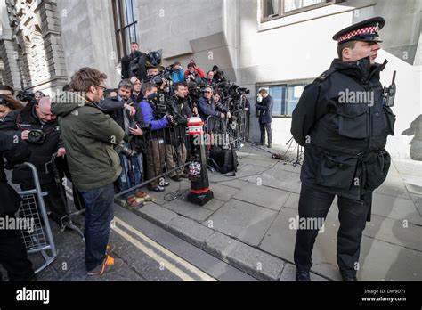 Press Wait Outside Old Bailey Court In London On Sentencing Day Of