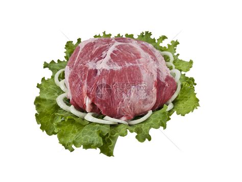 生菜叶里一块新鲜的猪肉 洋葱静脉生肉物件牛扒包装高清图片下载 正版图片320452736 摄图网