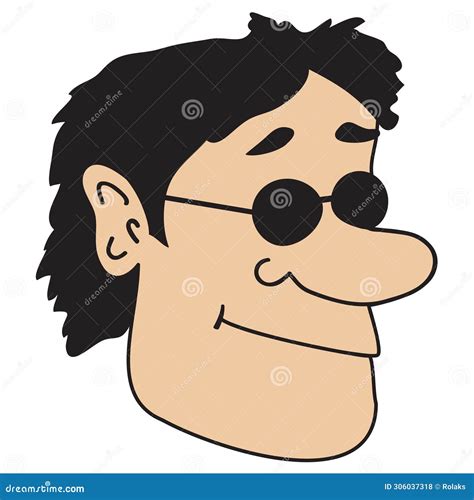 Portrait Of A Man Stock Illustration Illustration Of Funny 306037318