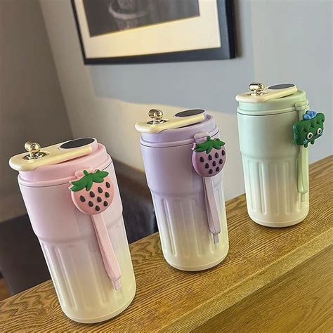 Jual Sunwaystore Tumbler Minum Kopi Aesthetic Smart Led 450ml Gradasi