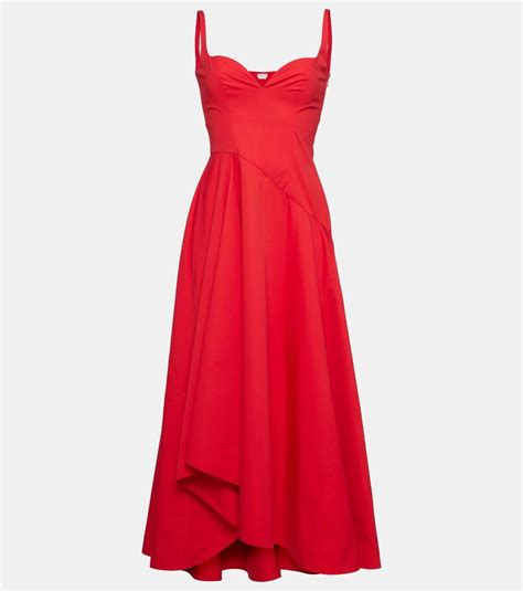 Alexander Mcqueen Cotton Corset Dress Alexander Mcqueen