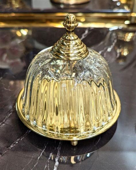 PATERA złota ze szklaną osłonką klasyczna Decor You