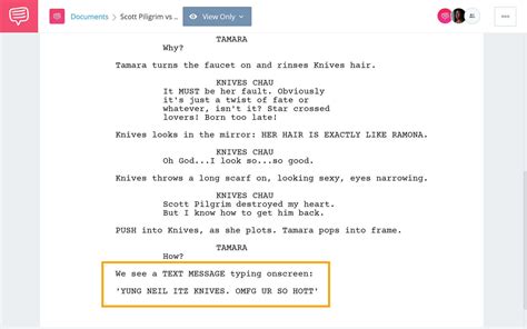 how to write text messages in a script