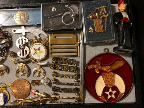 Vintage Masonic Shriner Fez Tassel Holders More Lot Of 39 Pieces