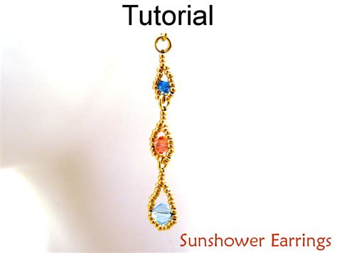 Beading Tutorial Pattern Earrings Crystal Beadwoven Jewelry Making