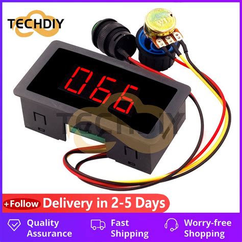 DC V V V Adjustable PWM DC Motor Speed Controller CCM D Digital Display Regulator LED Motor