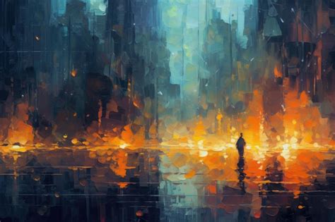 Premium Ai Image Cinematic Abstract Impressionism Emotional