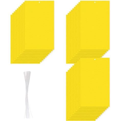 30 Pcs Jaune Mouche piège Double Face Attrape Mouche Moucheron Fruit