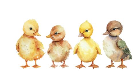 Premium Photo Cute Yellow Duck Watercolor Vector Illustration