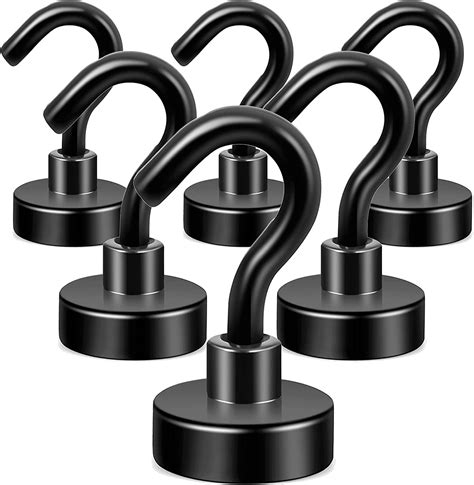 5pack Magnetic Hooks Duty Magnetic Hook For Hanging Super Strong Rare Earth Neodymium Magnet