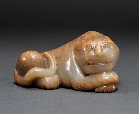 At Auction Jade Tigure Figure Ornament