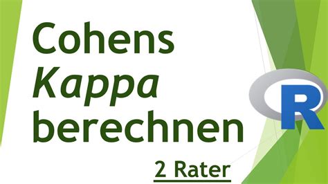 Cohens Kappa In R Berechnen Daten Analysieren In R 47 Youtube