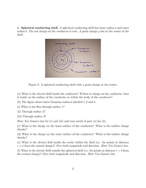 Solved Spherical Conducting Shell A Spherical Conducting