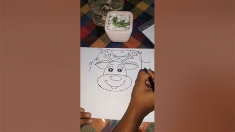 How To Draw Christmas Deer Drawing Christmas Cart පිනි මුවා චිත්‍රයට අදිමු Sith Ru Art