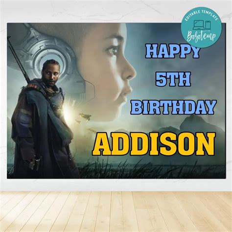 The Creator Birthday Backdrop Digital File Template Bobotemp