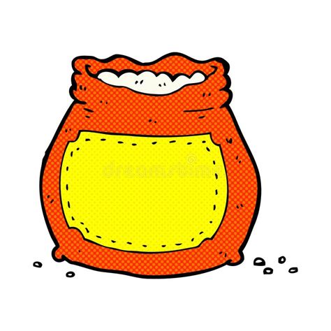 Comic Cartoon Bag Of Flour Stock Illustration Illustration Of Hand