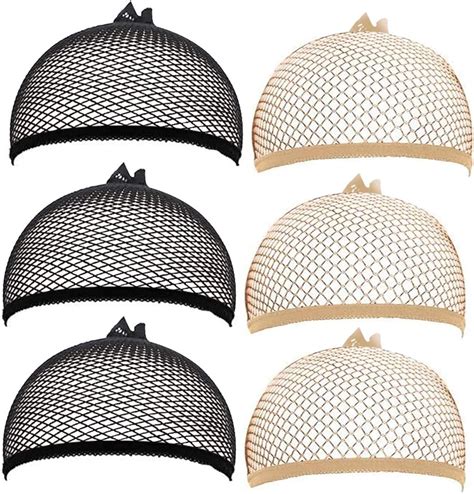 Bezavea Wig Caps 6pcs Soft Comfortable Stretchy Nylon Wig Cap Elastic