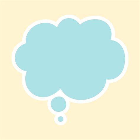 Burbuja De Pensamiento Vectorial Sobre Fondo Blanco Vector Premium