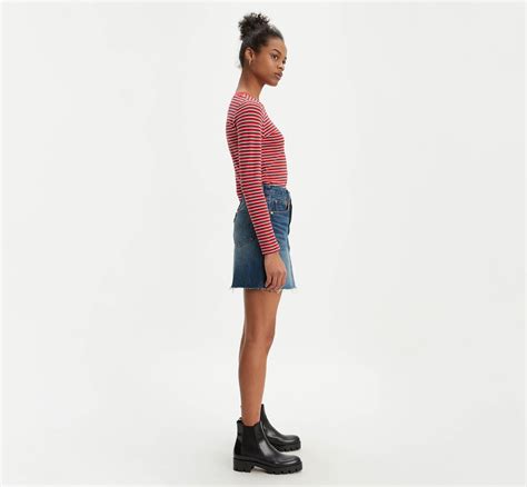 High Rise Deconstructed Button Fly Skirt Medium Wash Levis® Us