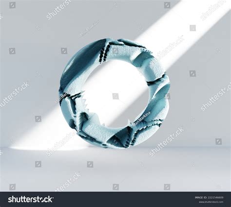 3d Render Abstract Geometric Torus Shape Stock Illustration 2221546609