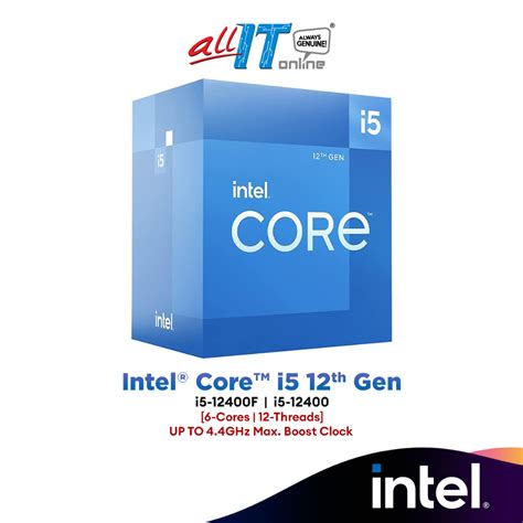 Intel CoreTM i5 12400F i5 12400 6 Core 12 เกลยวโปรเซสเซอร Intel Intel Intel Intel 12th
